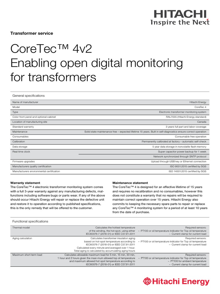 EN Datasheet CoreTec4 1ZBG000197 - Hitachi - Energy - CoreTec 4 - Specs ...