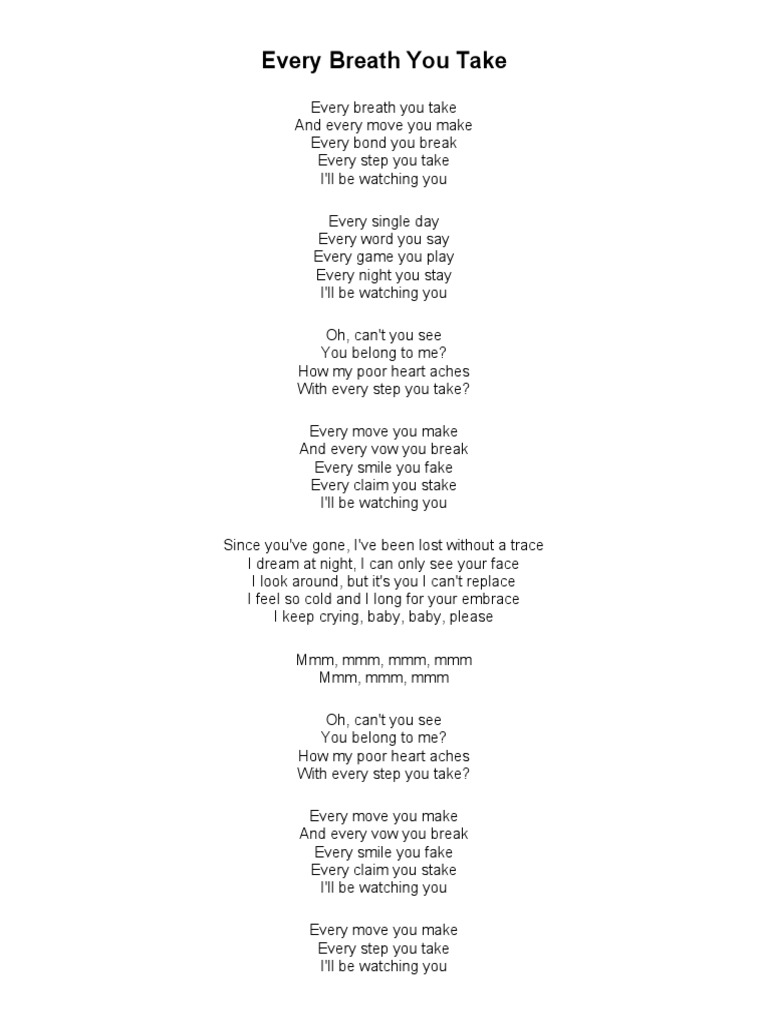 Every Breath You Take | PDF