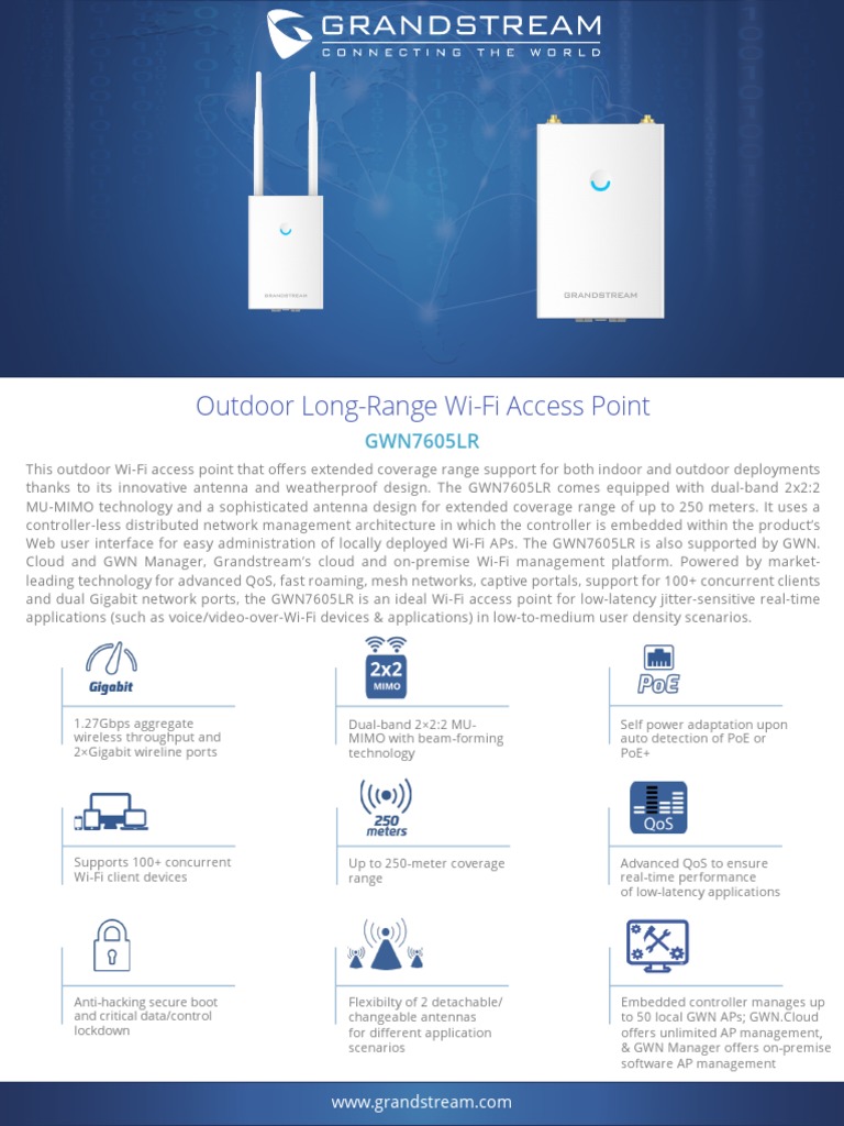 Outdoor Long-Range Wi-Fi Access Point | PDF