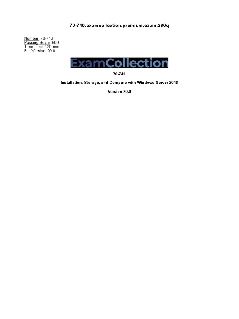 (09.14 Microsoft - 280q) 70 740 | PDF | Hyper V | Ip Address