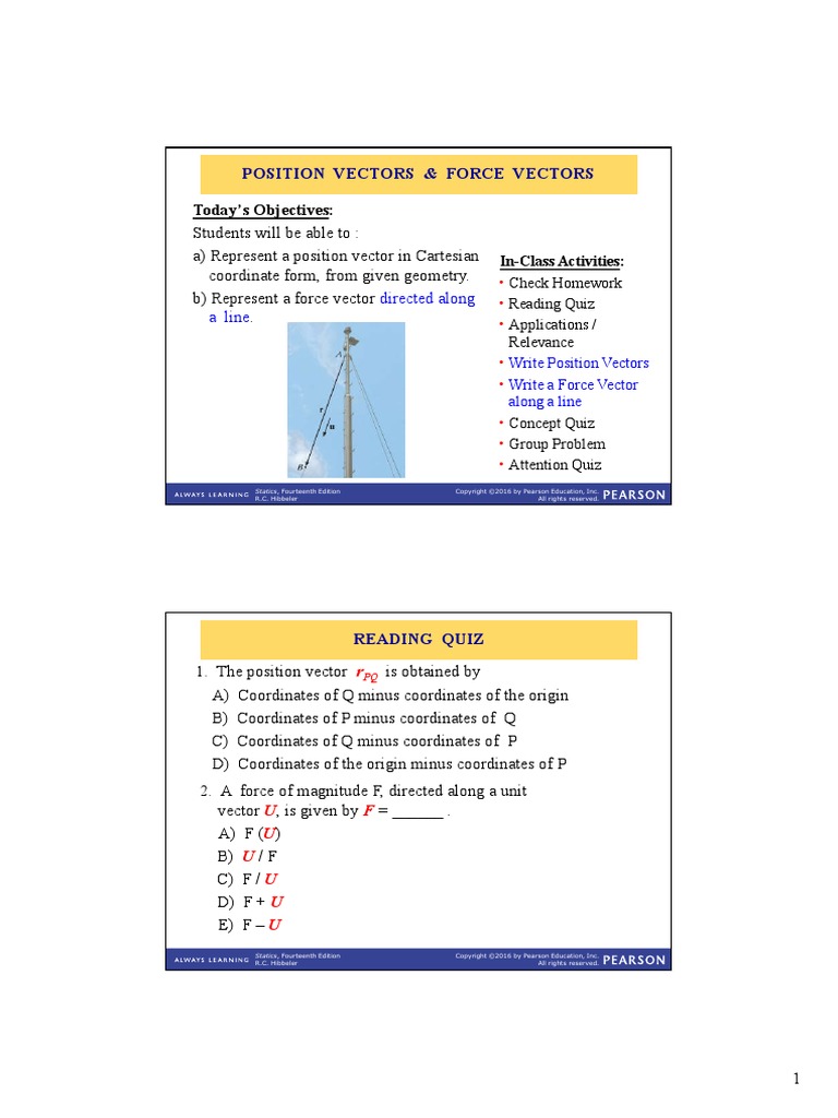 Chapter 2 Slides - 2.7-2.8 | PDF | Euclidean Vector | Force