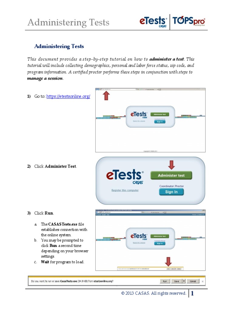 CASAS Administering Tests PDF | PDF | Race And Ethnicity In The United ...