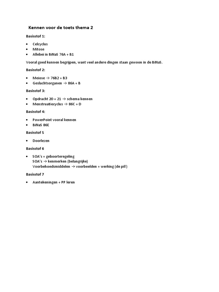 Kennen Voor de Toets | PDF