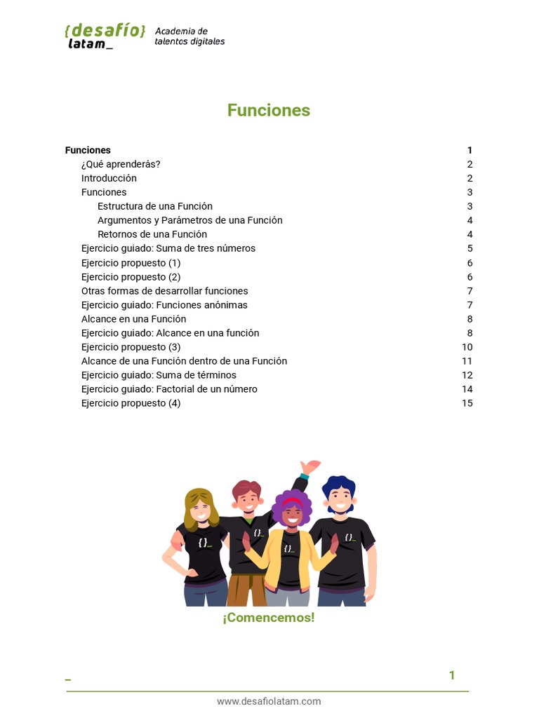 Guía Completa sobre Funciones en JavaScript | PDF | Script Java ...
