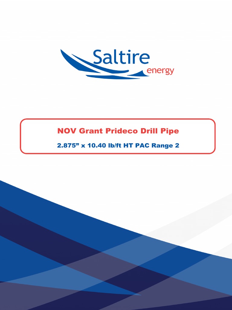 Grant Prideco HT PAC Drill Pipe Specs | PDF | Pipe (Fluid Conveyance ...