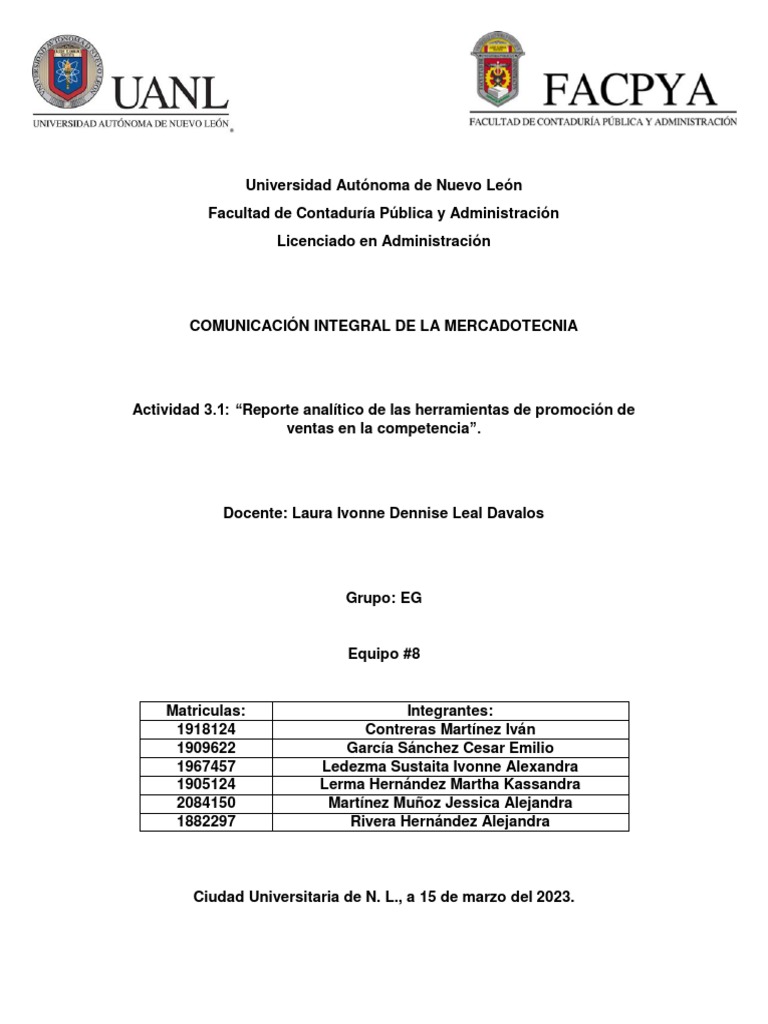 Coim Eg Eq8 Act3.1 | PDF | Marketing | Producto (Negocio)