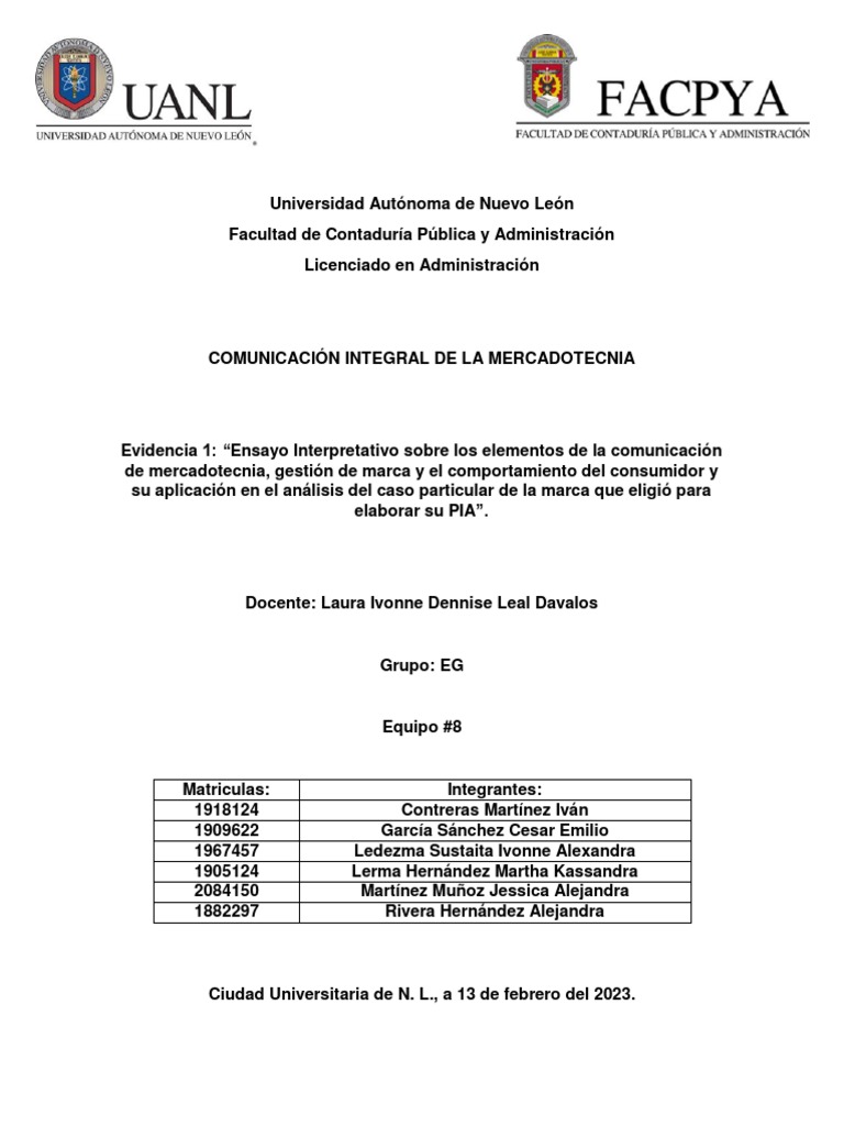 Coim Eg Eq8 Ev1 | Descargar gratis PDF | Marca | Marketing