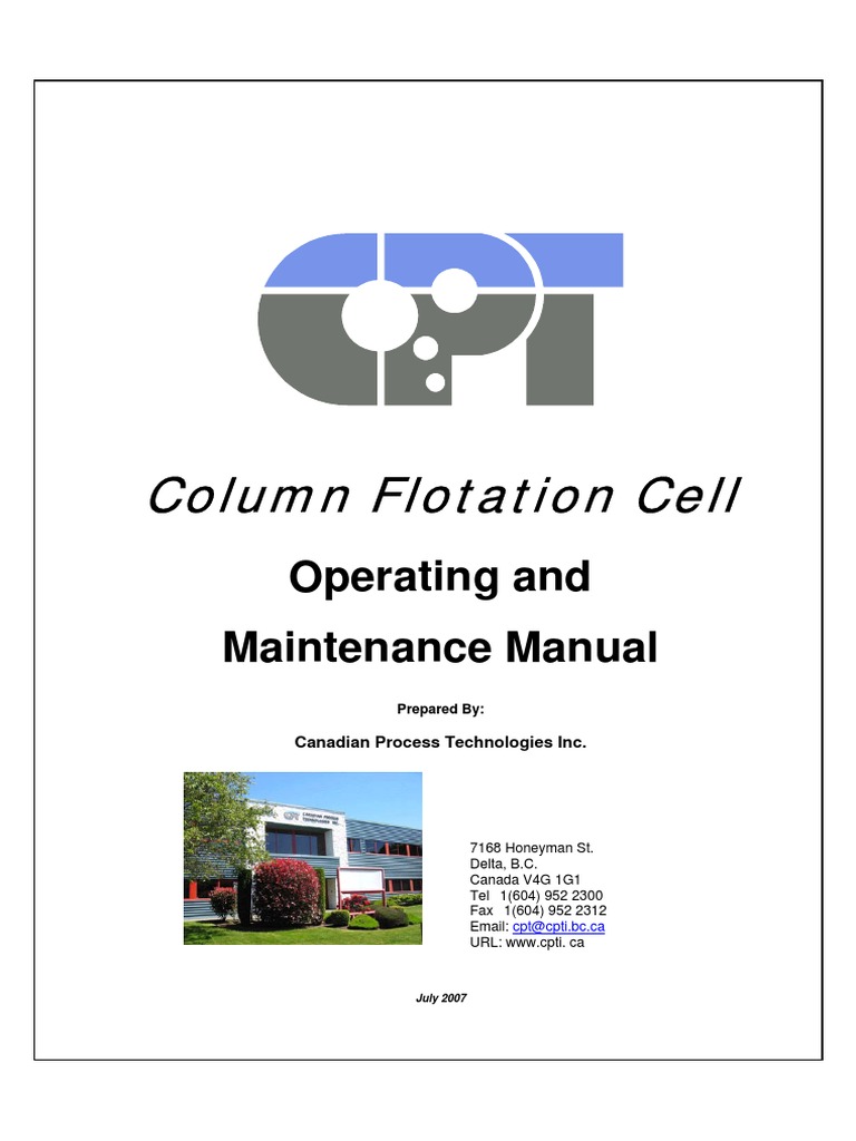 Column Opn & Mtce Manual Celda Columna | PDF | Valve | Foam