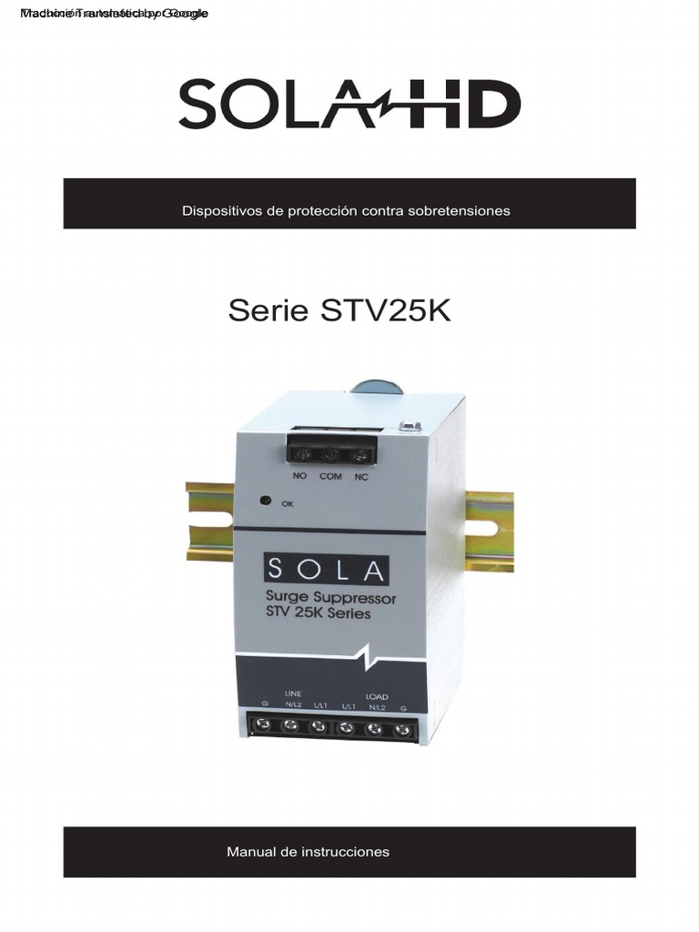 STV 25 Kmanual | PDF | Fusible (Eléctrico) | Fuente de alimentación