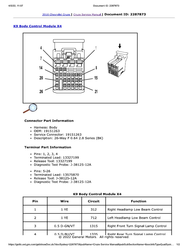 K9 Body Control Module X4 (BK) | PDF