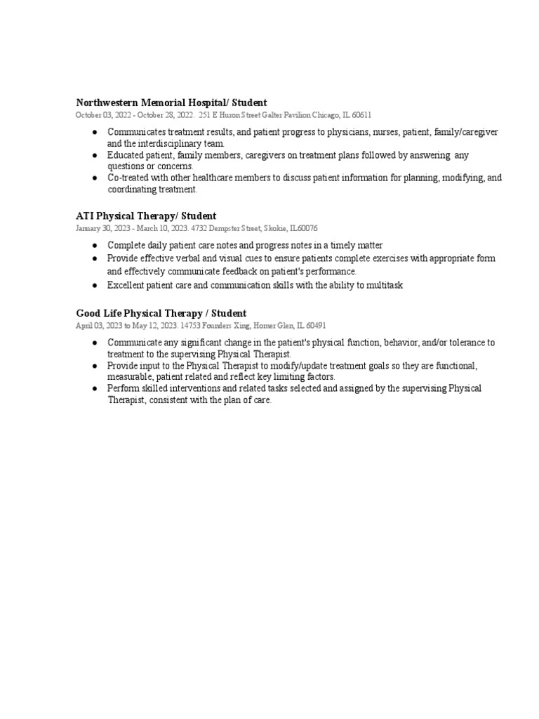 Clinical Rotation | PDF