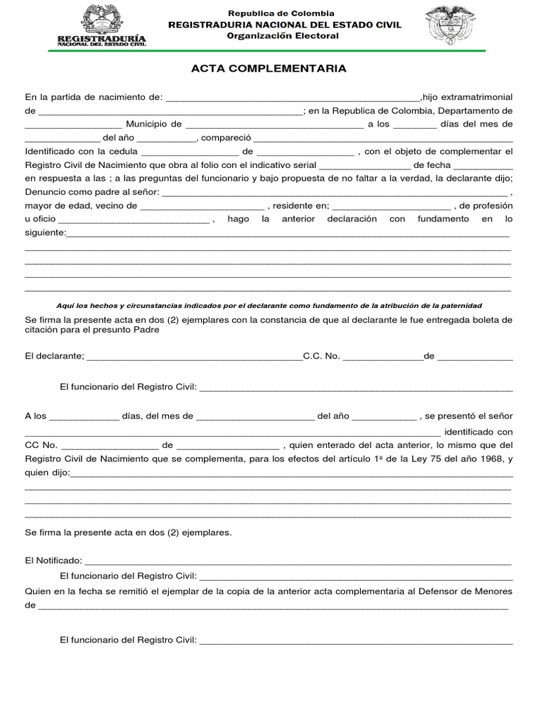 Acta Complementaria | Descargar gratis PDF | Gobierno | Derechos humanos