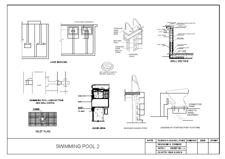 Swimming Pool Cad Drawing | PDF | Materials | Building Technology