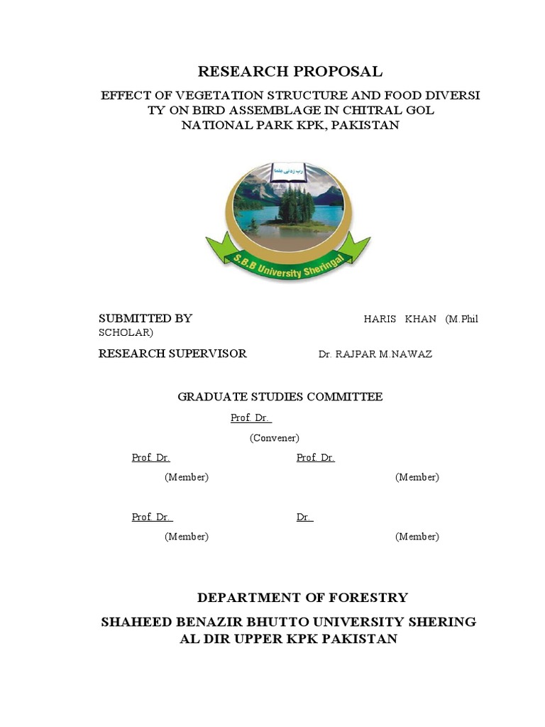 Research Proposal | PDF | Biodiversity | Ecology