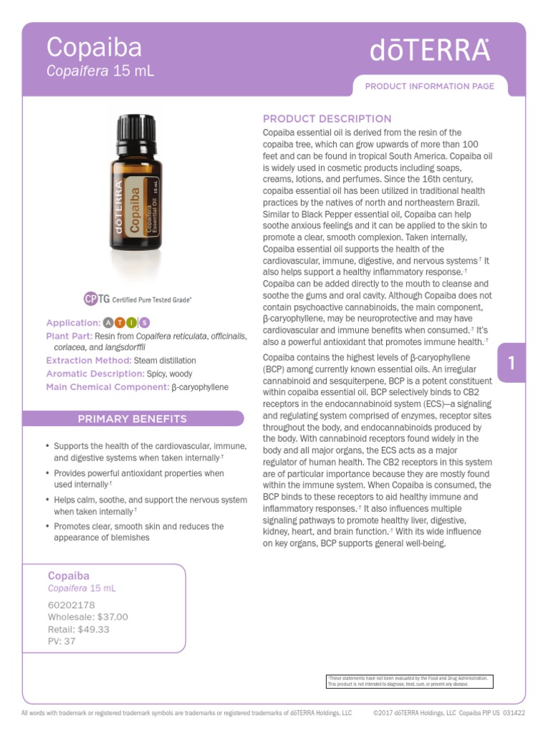 Doterra Copaiba PDF | PDF