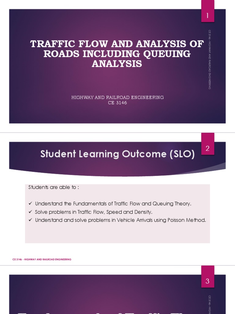 Traffic Flow and Analysis of Road | PDF | Traffic | Highway