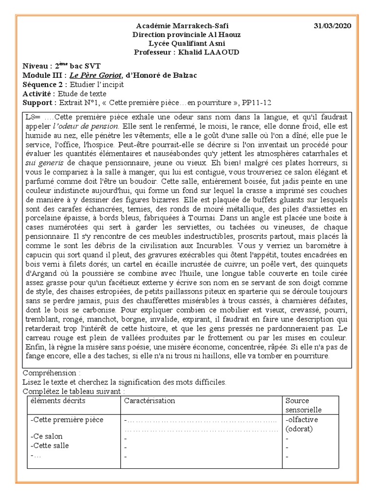 Séq 2 Extrait 1 | PDF