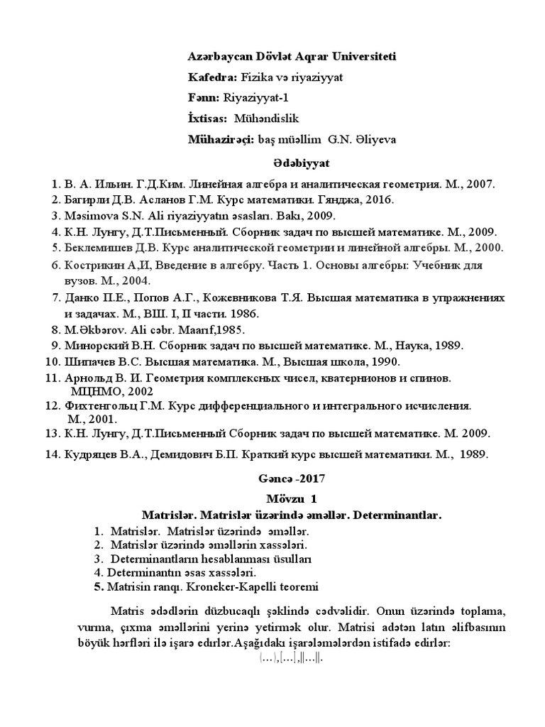 M - Hazir - I - Ba - M - Llim G. N. - Liyeva - D - Biyyat | PDF