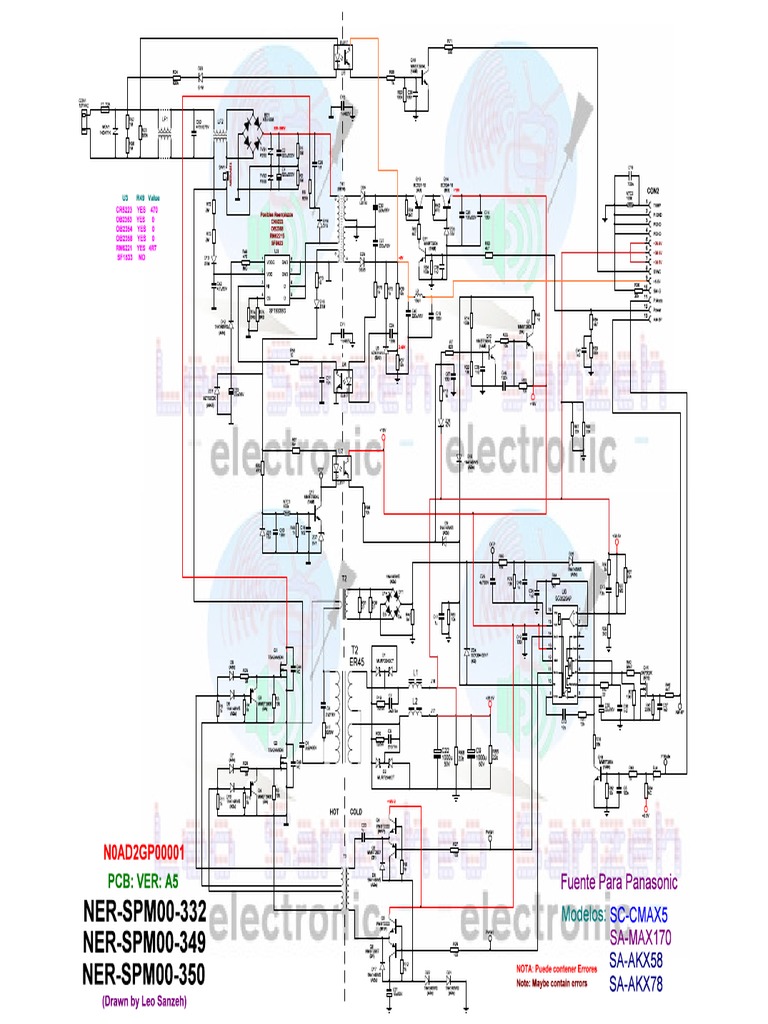 Panasonic Sc-Cmax5 Sa-Max170 Sa-Akx58 Sa-Akx78 Smps SCH | PDF