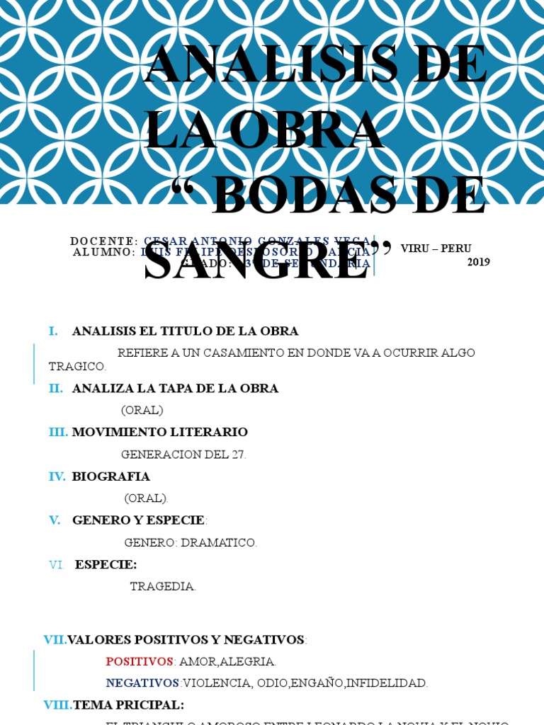 Analisis de La Obra Bodas de Sangre | PDF