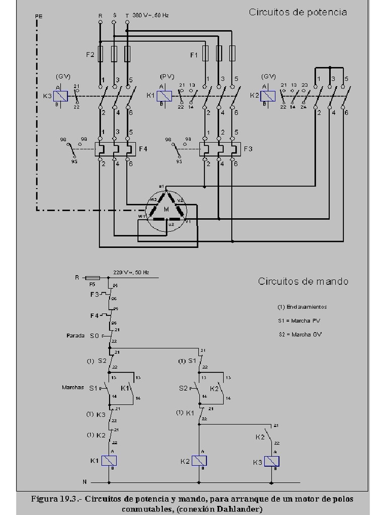Conexion Dahlander Motor 2 Velocidad | PDF