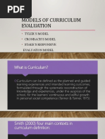 Ralph Tyler Model of Curriculum Development | PDF | Curriculum | Evaluation