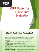MODELS OF CURRICULUM EVALUATION - TYler, Cronbach, Stakes | PDF
