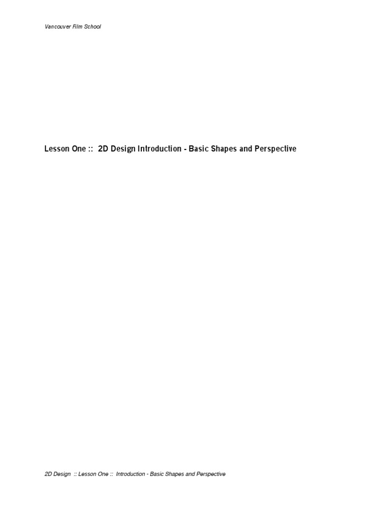 Lesson 1 - Basic Shapes in Perspective | PDF | Shape | Perspective (Graphical)