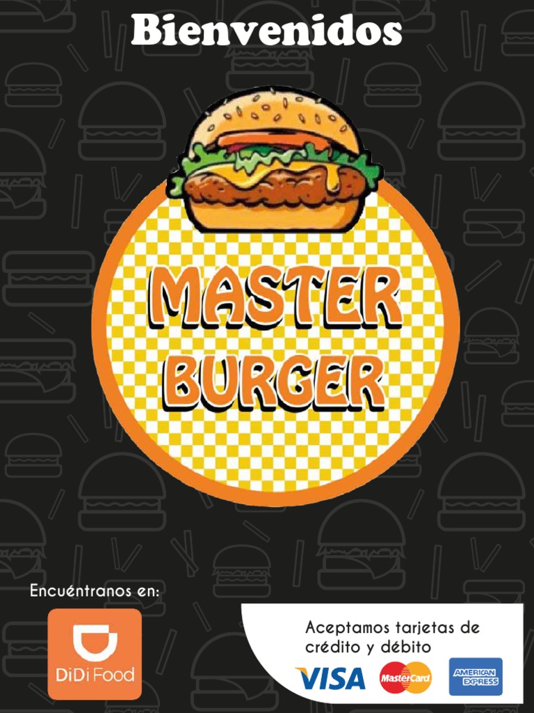 Master Burger Menú PDF | PDF | Pancho | Cocina americana