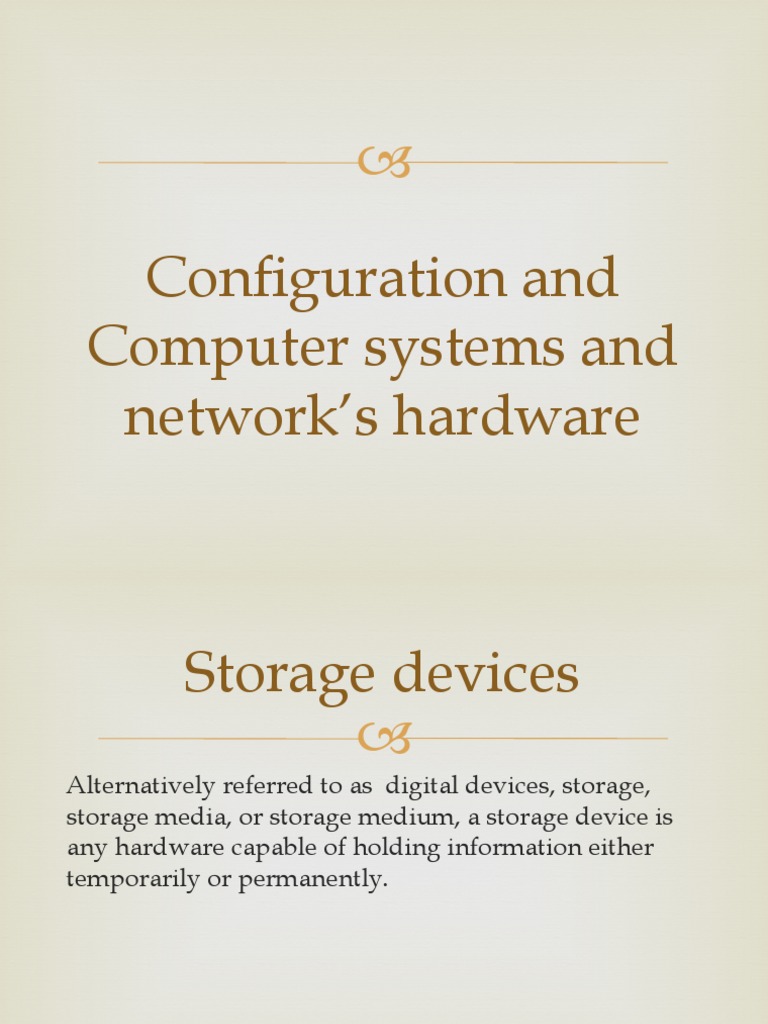 Configuration and Computer Systems and Network's Hardware | PDF | Central Processing Unit ...