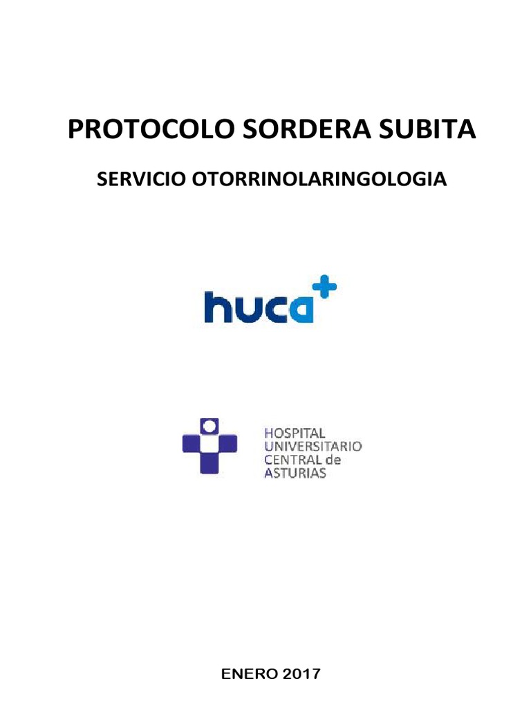 Protocolo HUCA Sordera Súbita PDF | PDF | Diagnostico medico | Medicina ...