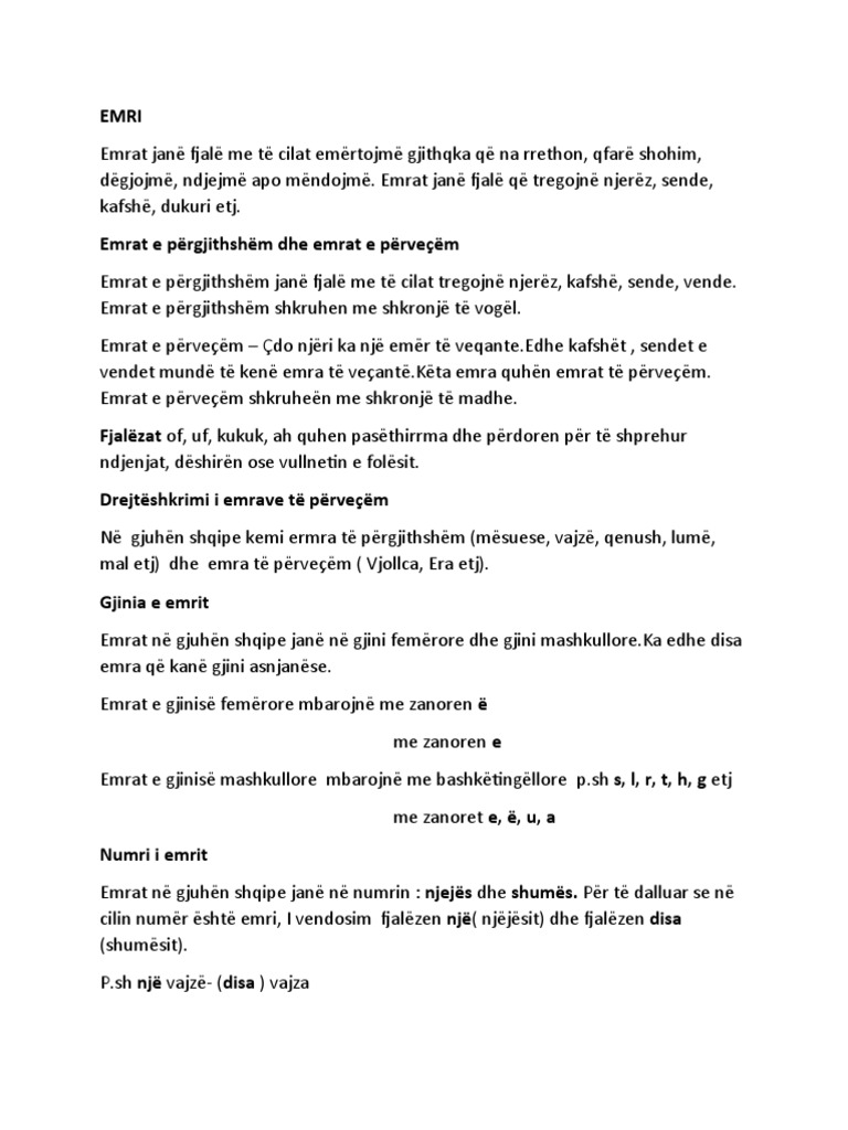 Emri, Mbiemri, Gjinia | PDF