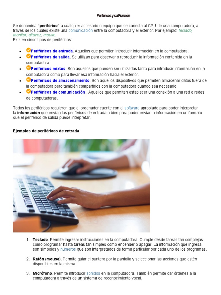Periféricos y Su Función | PDF