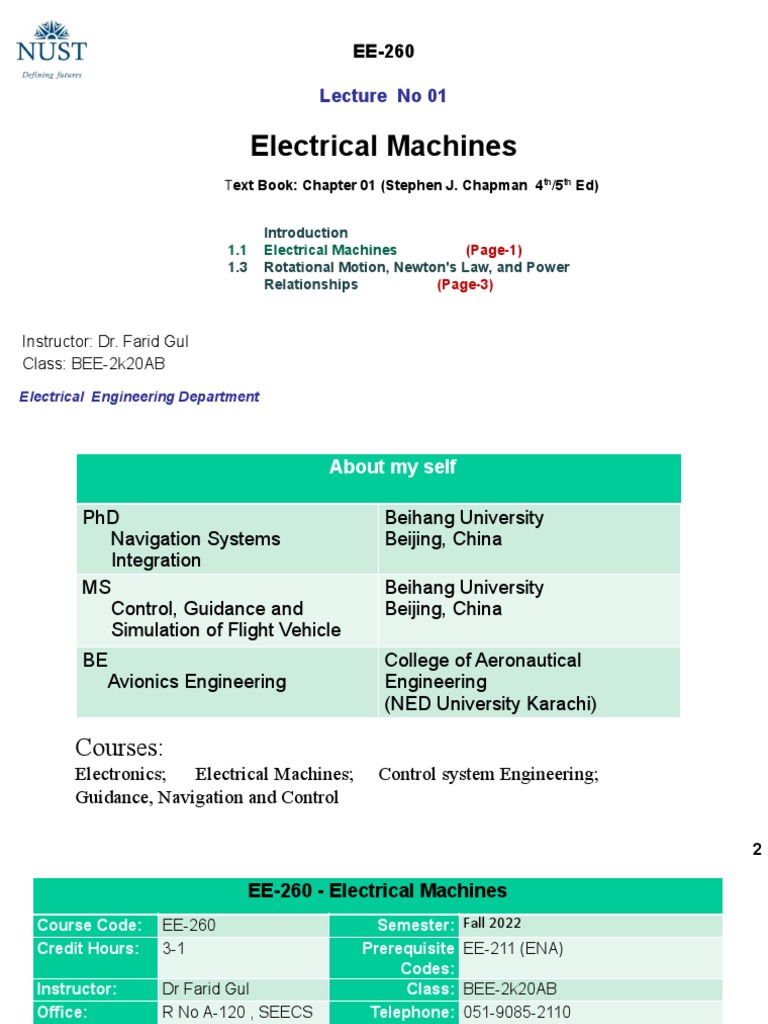 EE-260 Lecture 01 Introduction, Rotational Motion | PDF | Torque ...