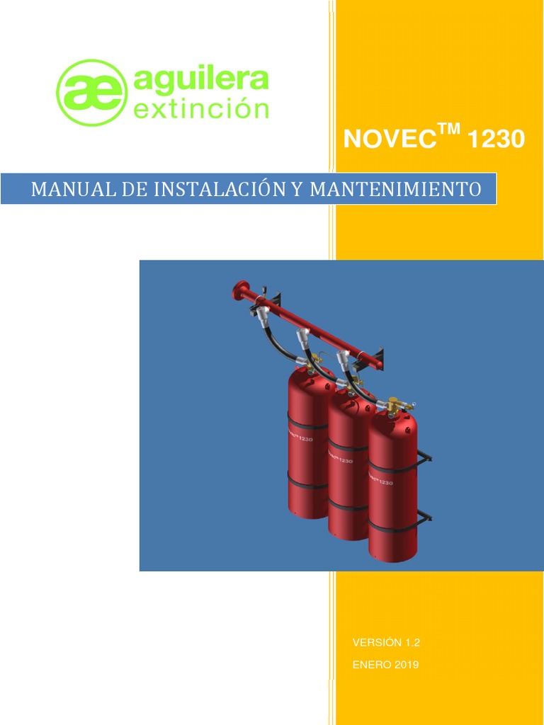 Novec 1230 Manual de Instalación y Mantenimiento Versión 1.2 Enero 2019 | PDF | Solenoide | Presión