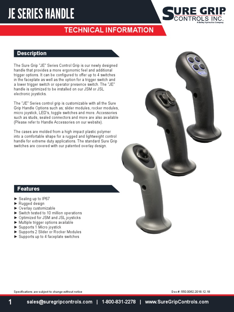 Je Series Handles | PDF | Switch | Electrical Engineering