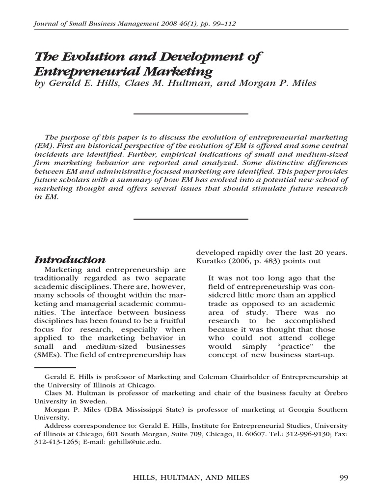Hills, Hutman, Et Miles, 2008, The Evolution and Development of ...