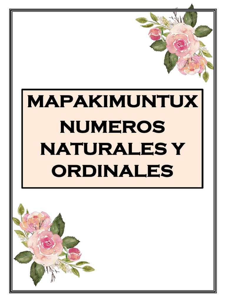 Los Números Naturales Y NUMEROL ORDINALES TEXTO | PDF | Métodos y ...