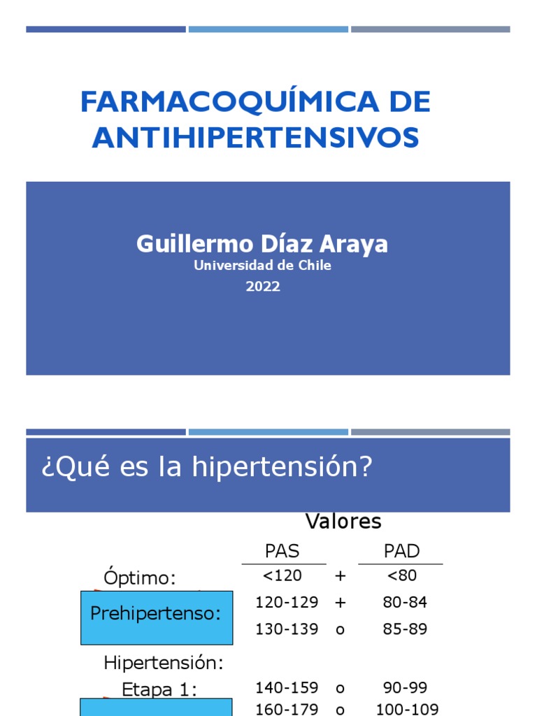 Antihipertensivos PDF | PDF | Química medicinal | Compuestos orgánicos