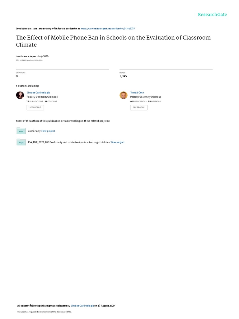 The Impact of Banning Mobile Phone Use in Schools on Student ...