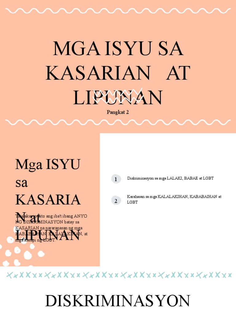 Pangkat 2-Isyu NG Kasarian at Lipunan | PDF