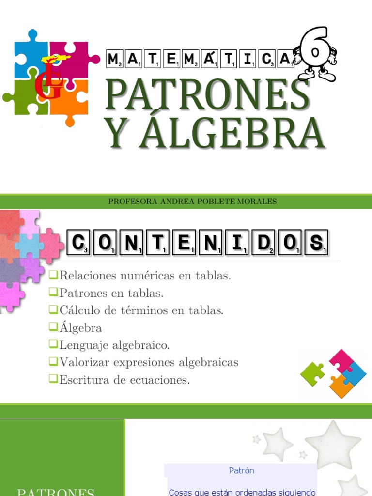 Explicación Patrones y Álgebra | PDF | Multiplicación | Ecuaciones