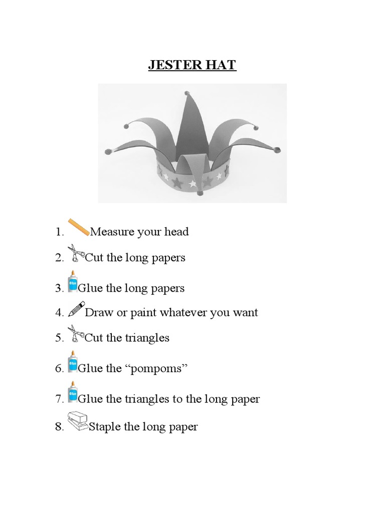 DIY Jester Hat Craft Instructions | PDF