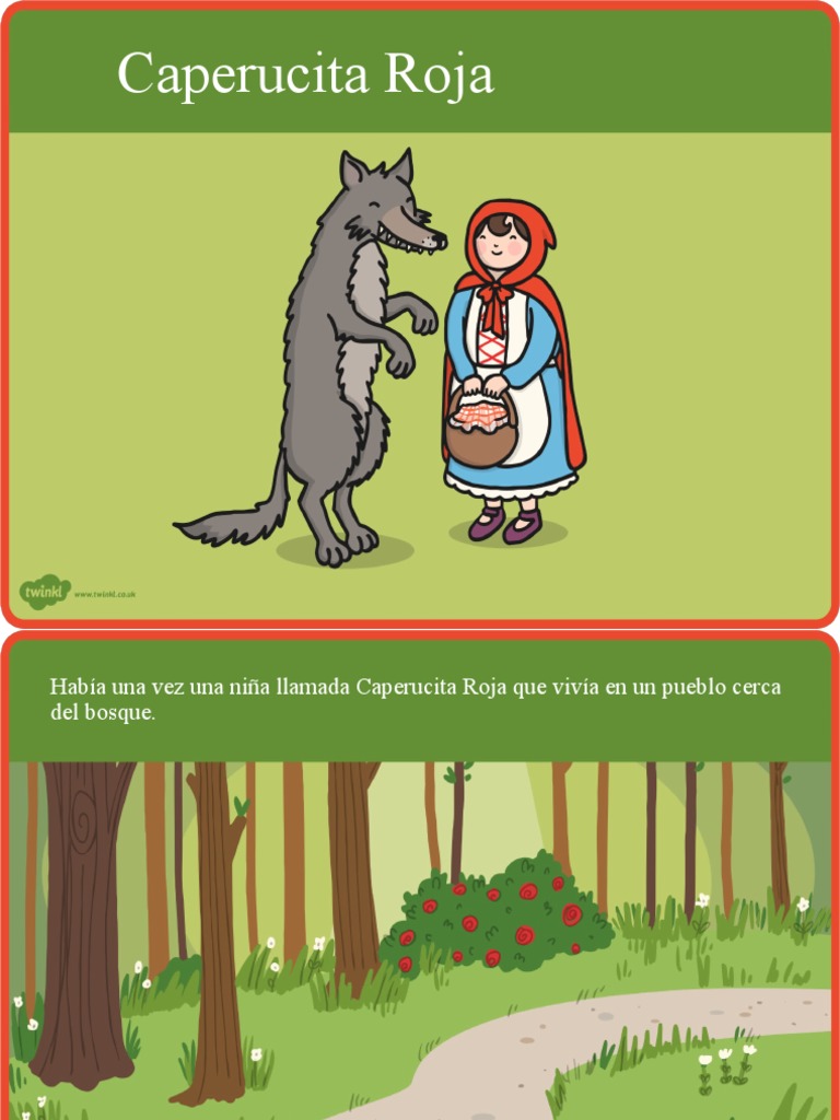 Caperucita Roja y el lobo en el bosque | PDF