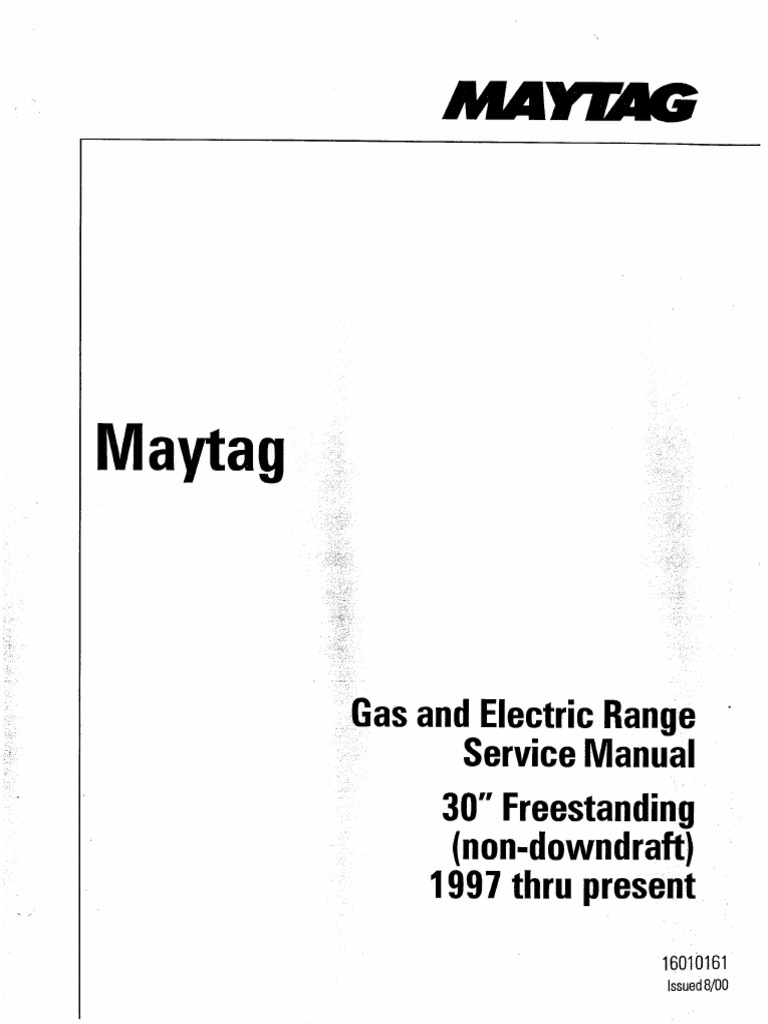 Maytag Gas and Electric Range Service Manual | PDF