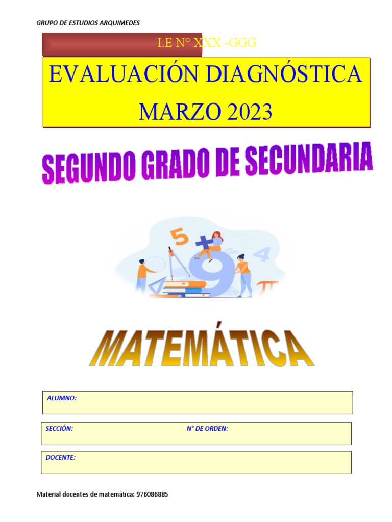 2° Grado Evaluacion Diagnóstica 2023 Pdf Evaluación 3988