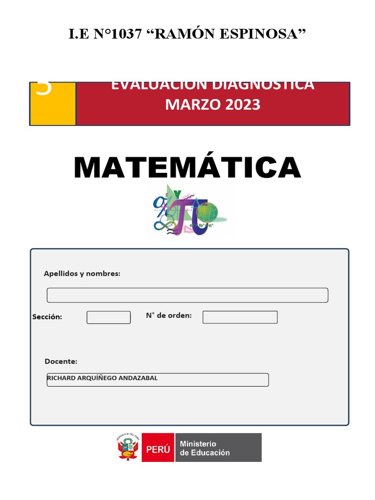 5° Grado Evaluacion Diagnóstica 2023 Pdf Evaluación 6146