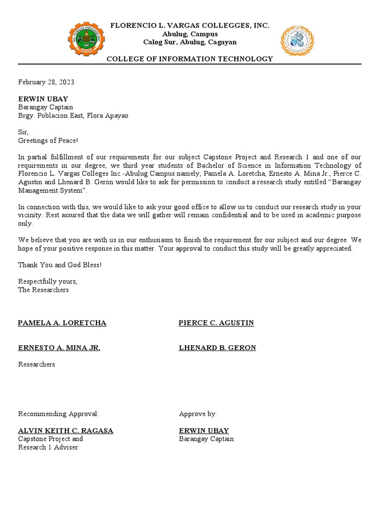 Letter of Approval | PDF