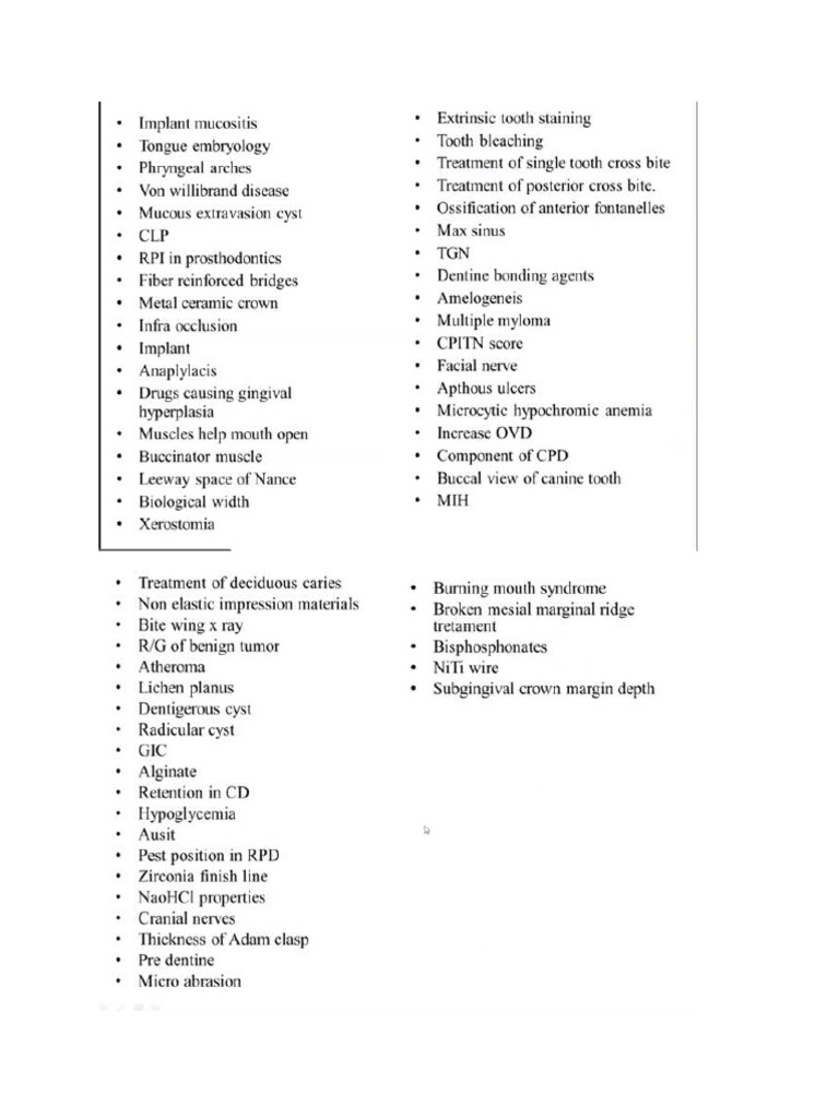Topics For DPCD Exam | PDF