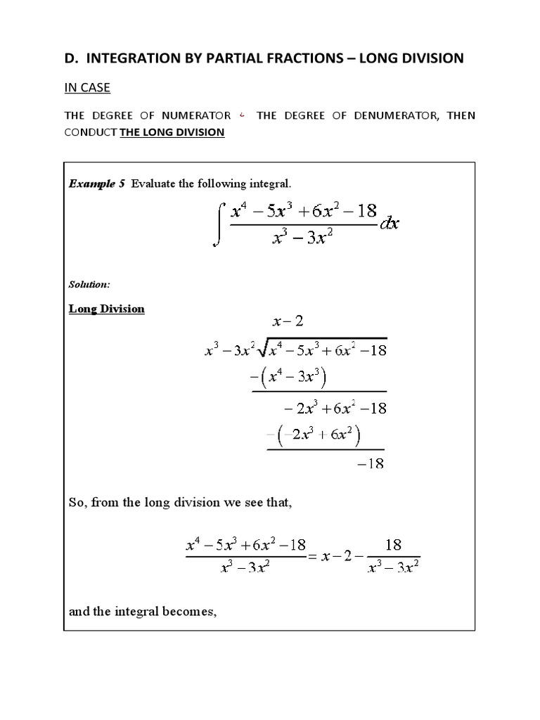 Lecture 9-Integration by Parts-Long Division | PDF | Geometry ...